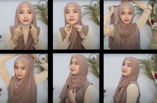 4 Tutorial Hijab Pashmina Dan Segi Empat Yang Simple Dan Modis